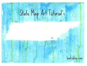 State Map Art Tutorial – Barks Blog – Indie Crafts